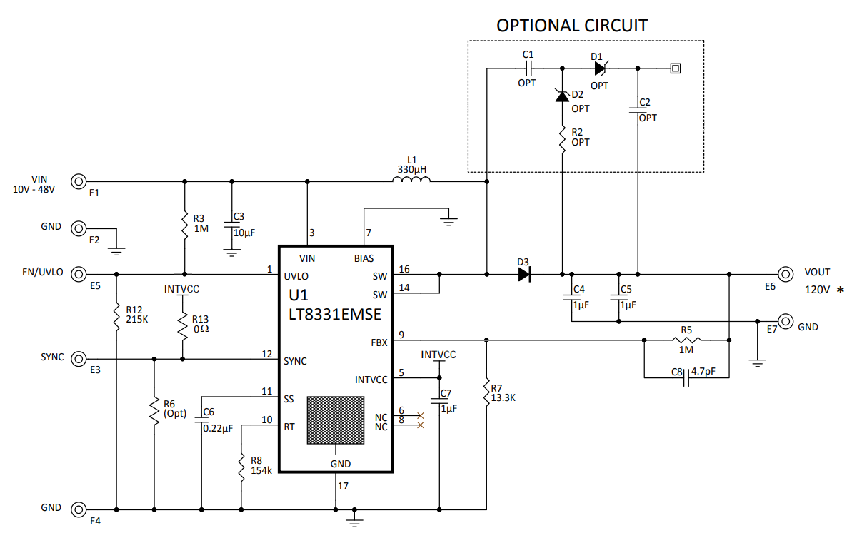 DC2275A: 120V @ 25 ~ 80mA, 10 ~ 48V in